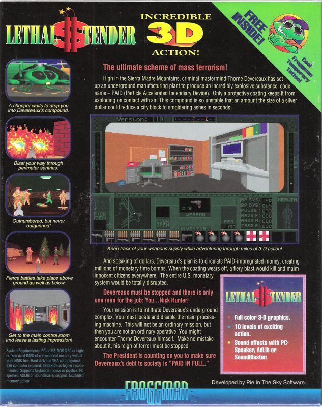 Lethal Tender cover or packaging material - MobyGames