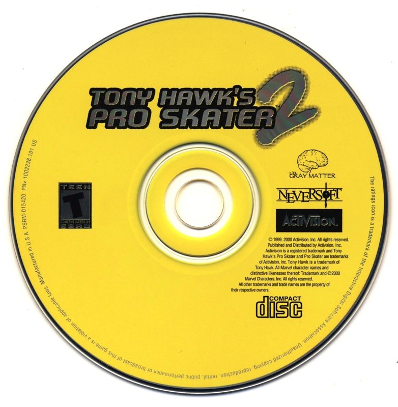 Tony Hawk's Pro Skater 2 cover or packaging material - MobyGames
