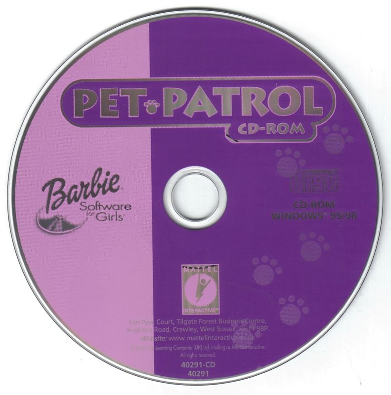 Barbie: Pet Rescue CD-ROM cover or packaging material - MobyGames