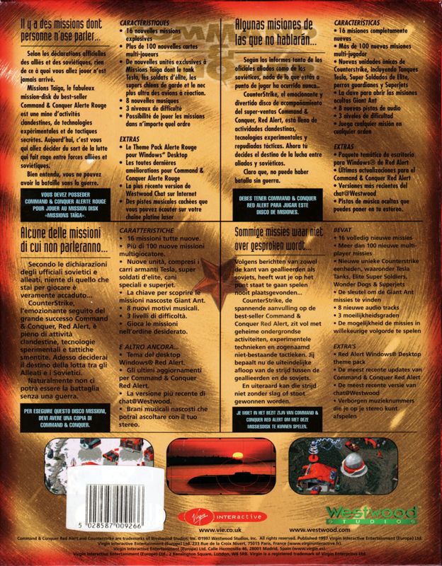 Command & Conquer: Red Alert - Counterstrike cover or packaging ...