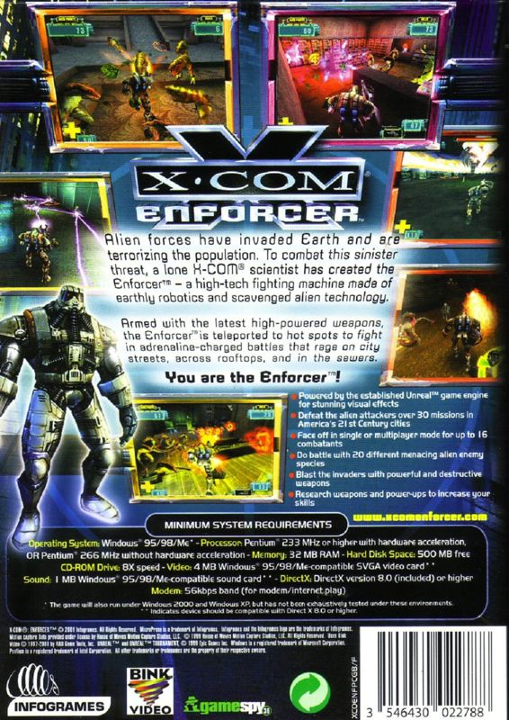 X-COM: Enforcer cover or packaging material - MobyGames