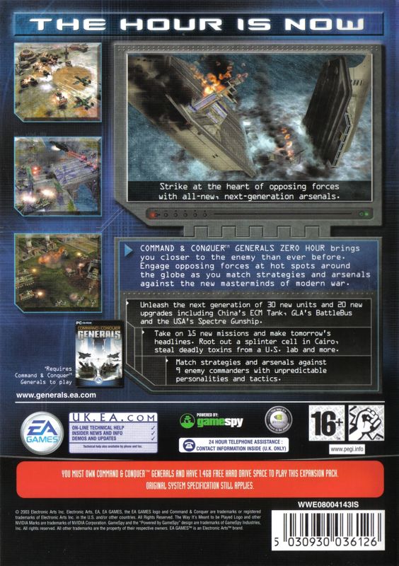 Command & Conquer: Generals - Zero:Hour cover or packaging material - MobyGames