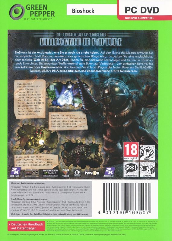 BioShock cover or packaging material - MobyGames