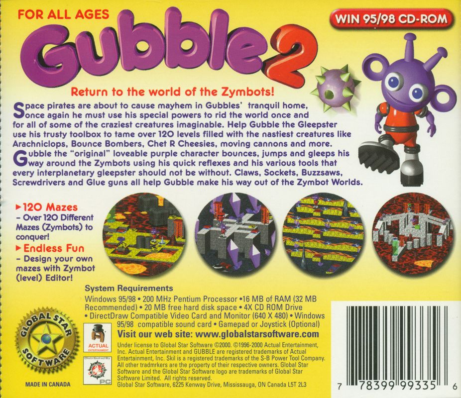 Gubble 2 cover or packaging material - MobyGames