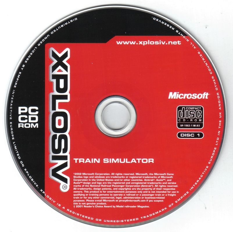 Microsoft Train Simulator cover or packaging material - MobyGames