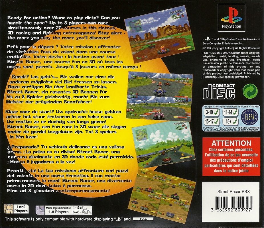 Street Racer cover or packaging material - MobyGames