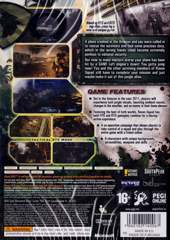 Raven Squad cover or packaging material - MobyGames