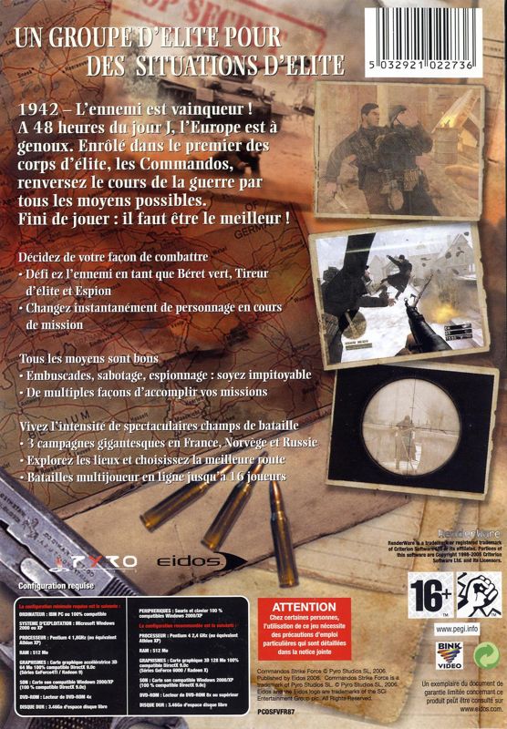 Commandos: Strike Force cover or packaging material - MobyGames