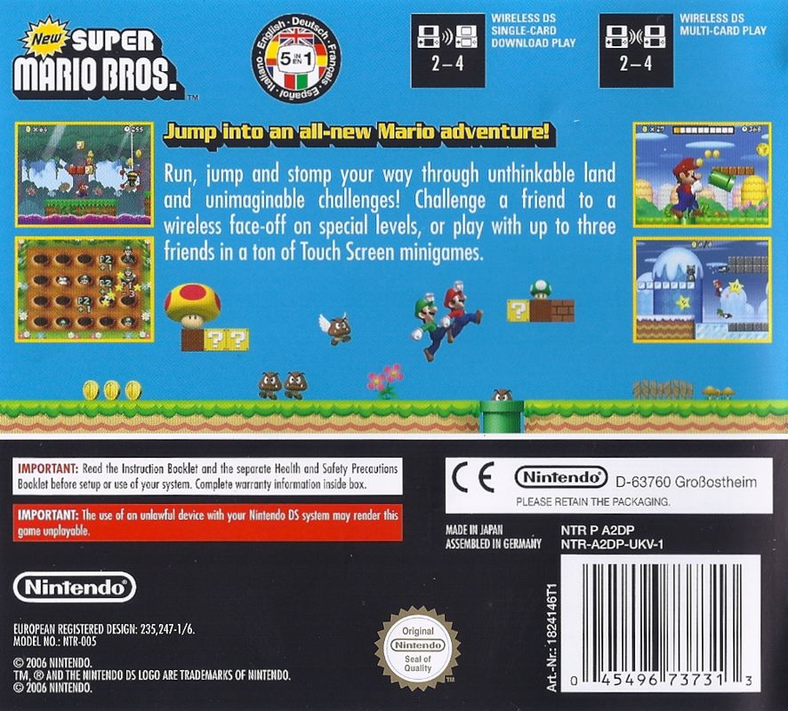 New Super Mario Bros. cover or packaging material - MobyGames