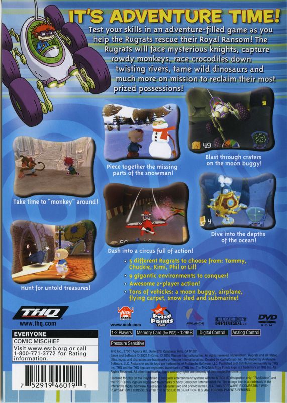 Rugrats: Royal Ransom cover or packaging material - MobyGames