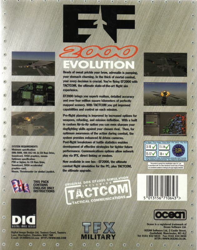 EF 2000: Special Edition cover or packaging material - MobyGames