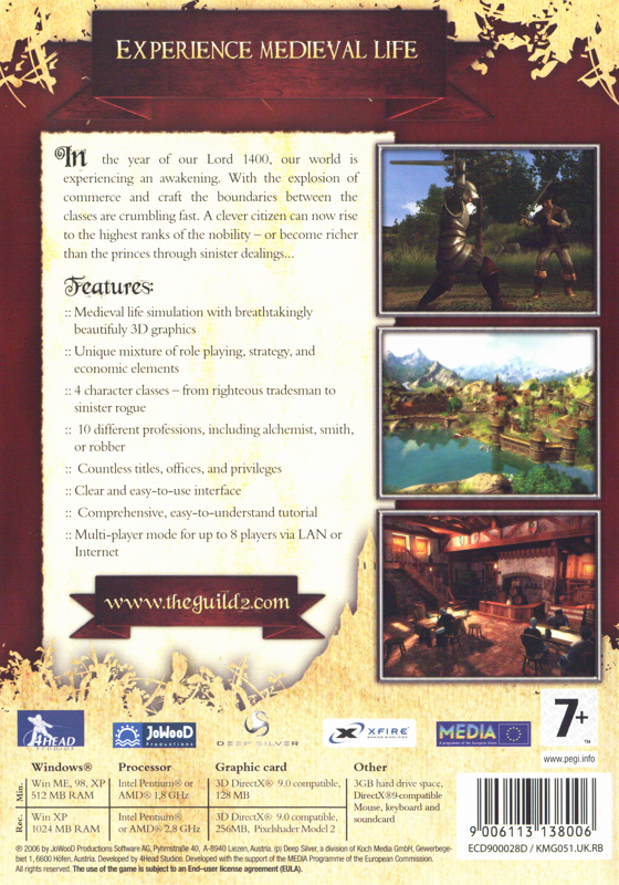 The Guild 2 cover or packaging material - MobyGames