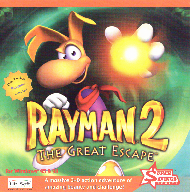 Rayman 2: The Great Escape cover or packaging material - MobyGames