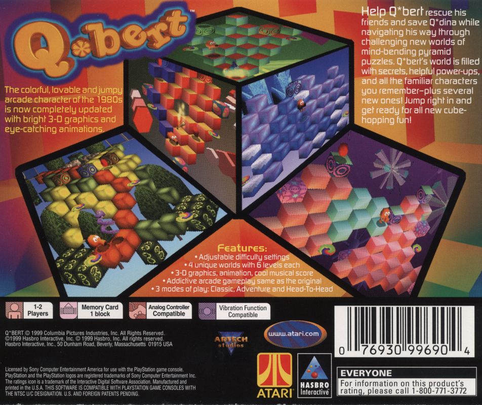 Q*bert cover or packaging material - MobyGames