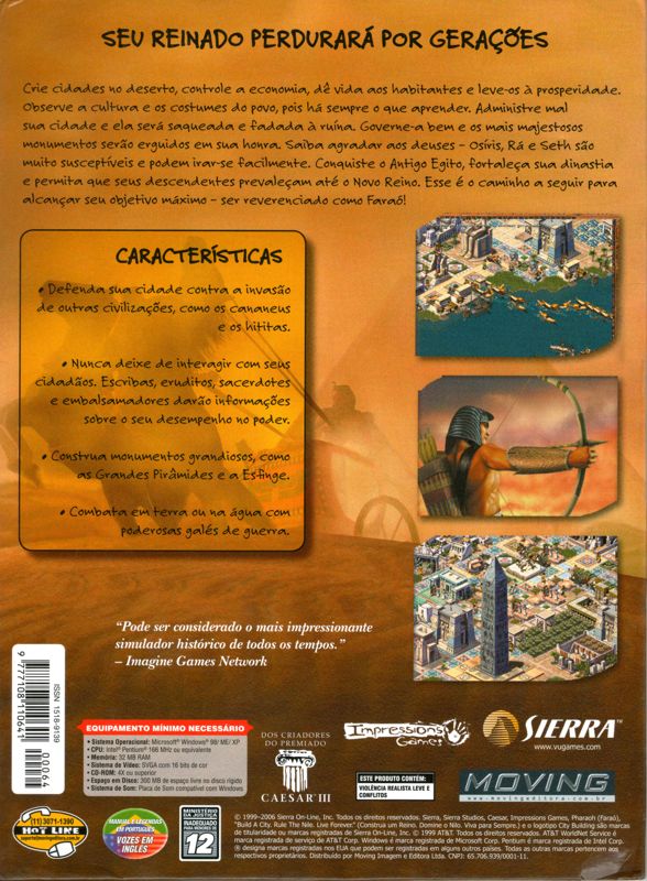 Pharaoh cover or packaging material - MobyGames