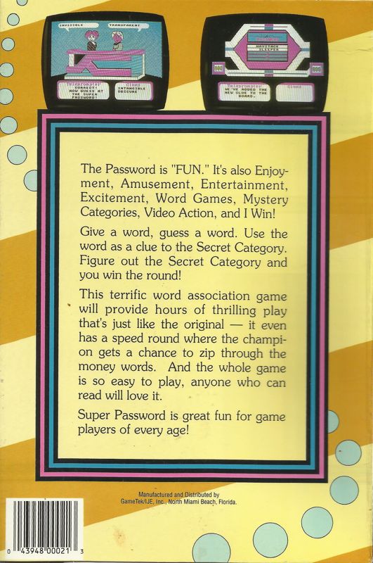 Super Password cover or packaging material - MobyGames