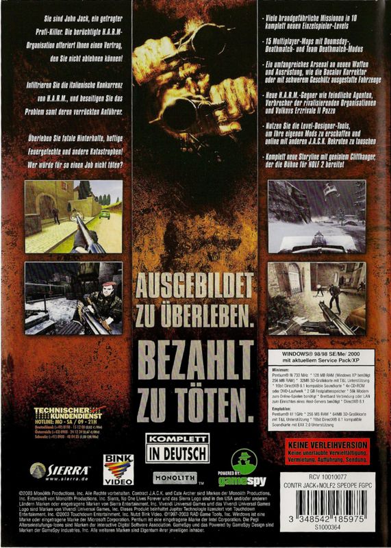 Contract J.A.C.K.: Special Edition cover or packaging material - MobyGames