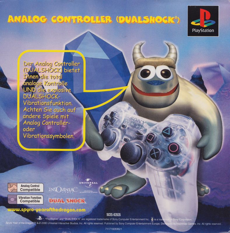 Spyro: Year of the Dragon cover or packaging material - MobyGames
