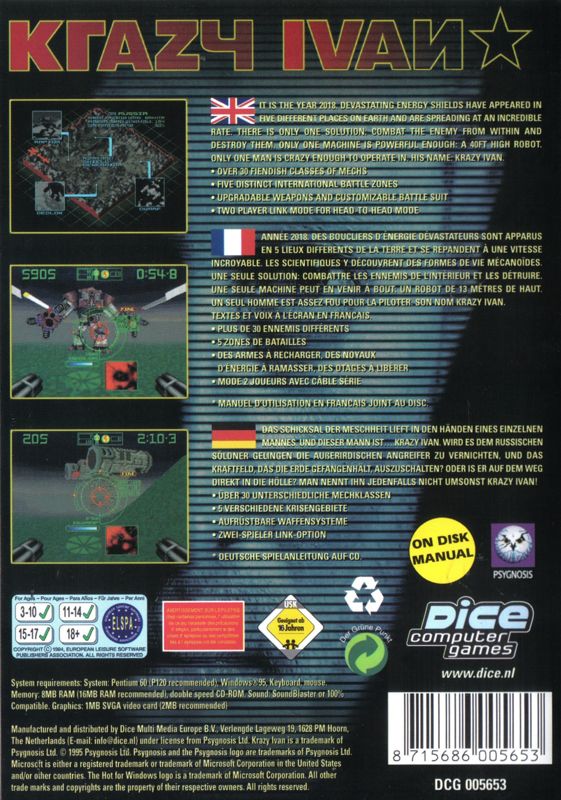 Krazy Ivan cover or packaging material - MobyGames