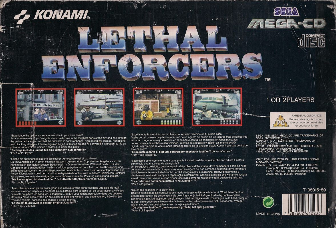 Lethal Enforcers cover or packaging material - MobyGames