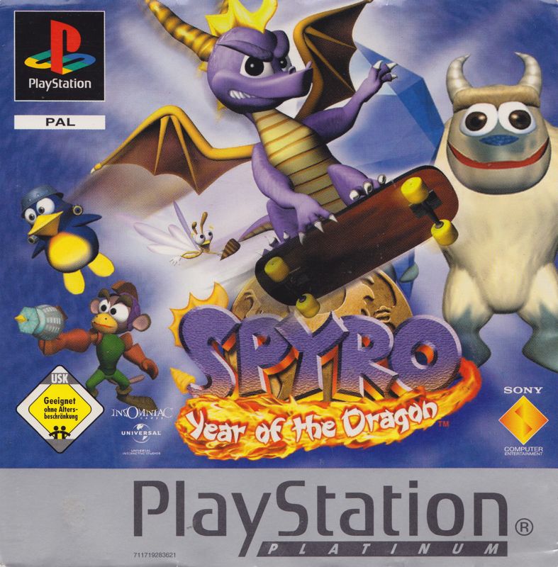 Spyro: Year of the Dragon cover or packaging material - MobyGames