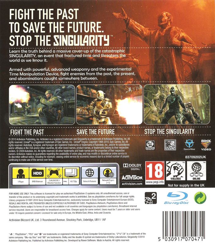 Singularity cover or packaging material - MobyGames