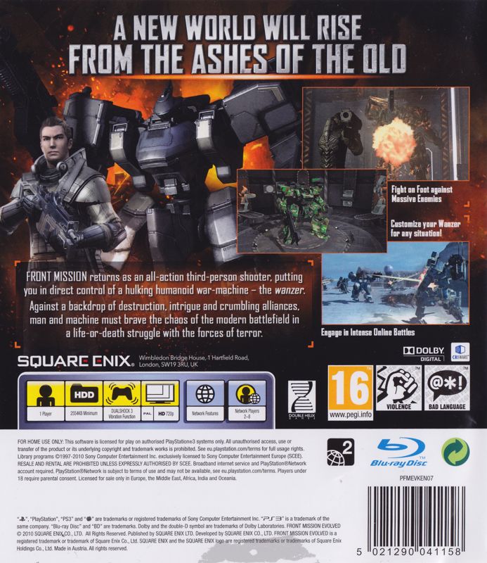 Front Mission Evolved cover or packaging material - MobyGames