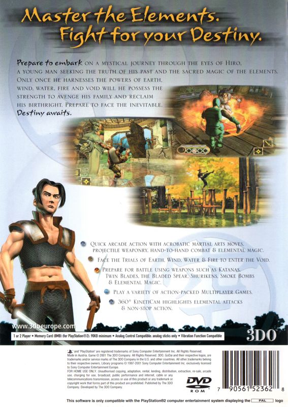 Godai: Elemental Force cover or packaging material - MobyGames