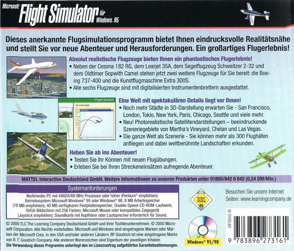 Microsoft Flight Simulator for Windows 95 cover or packaging material ...