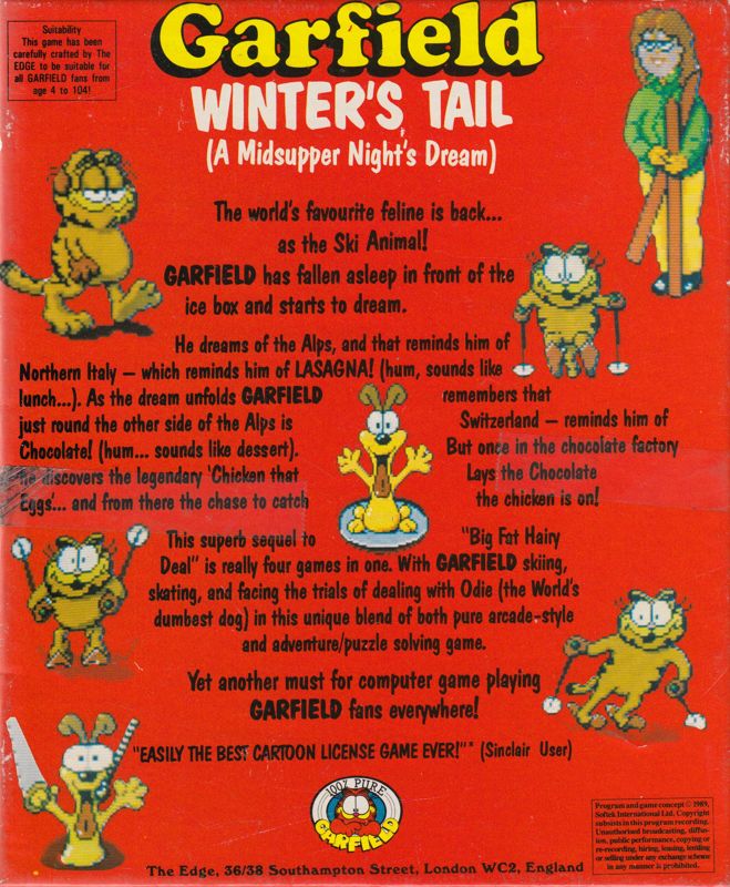 Garfield: Winter's Tail cover or packaging material - MobyGames