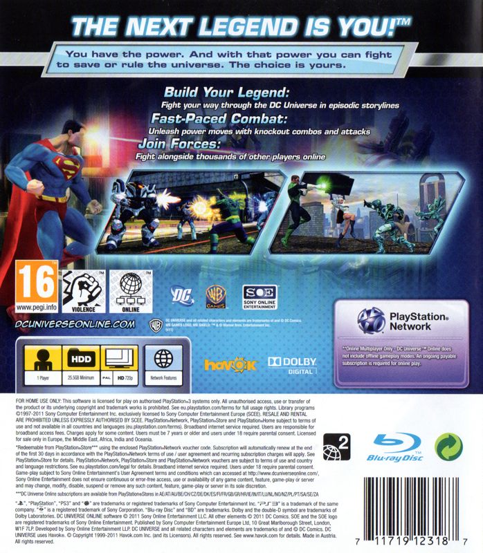 DC Universe Online cover or packaging material - MobyGames