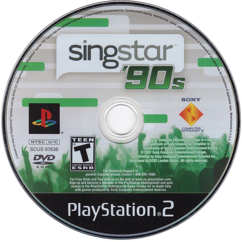 SingStar: '90s cover or packaging material - MobyGames