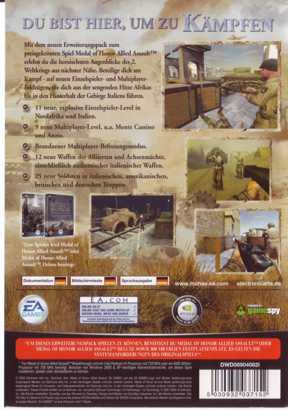 Medal of Honor: Allied Assault - Breakthrough cover or packaging ...