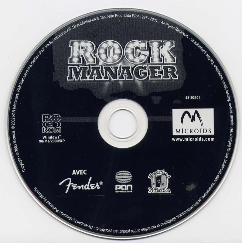 Rock Manager cover or packaging material - MobyGames