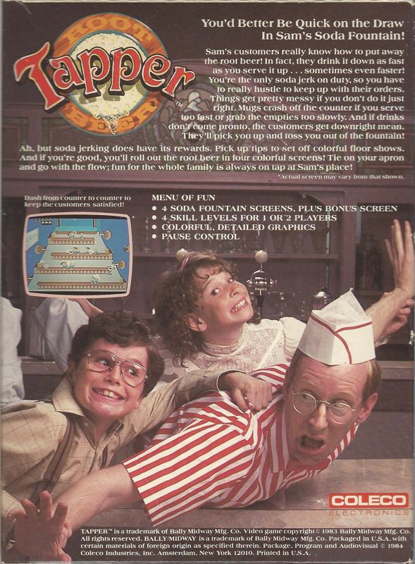 Tapper cover or packaging material - MobyGames