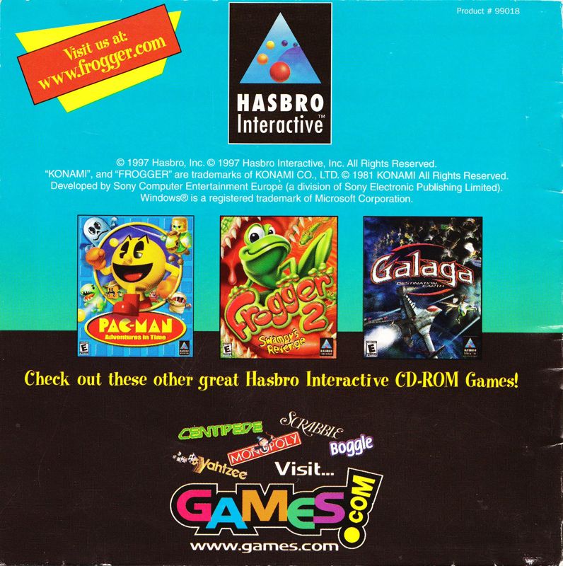 Frogger cover or packaging material - MobyGames