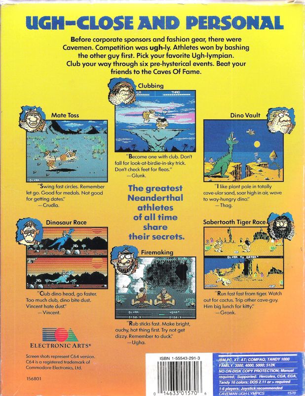 Caveman Ugh-Lympics cover or packaging material - MobyGames