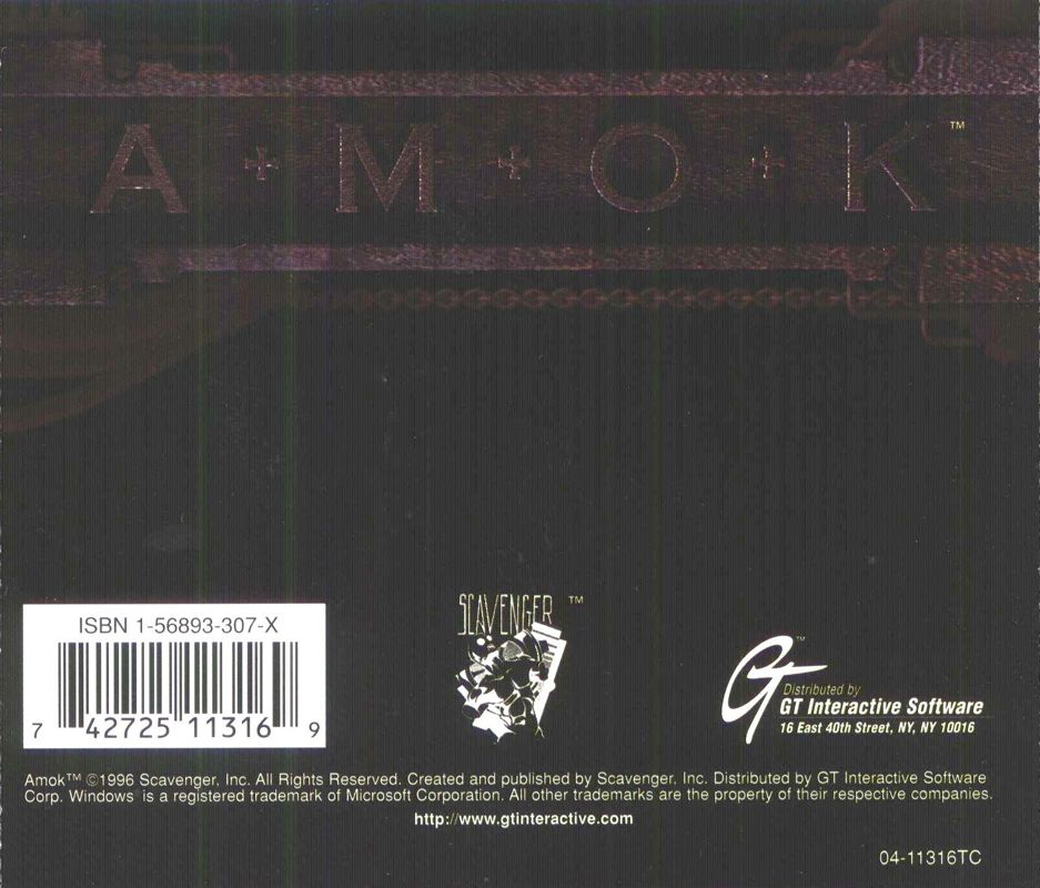 Amok cover or packaging material - MobyGames