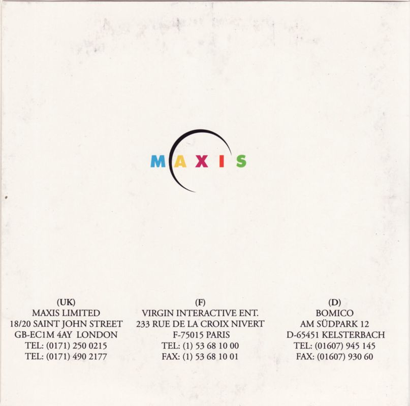 SimClassics: Maxis Collections 2 cover or packaging material - MobyGames