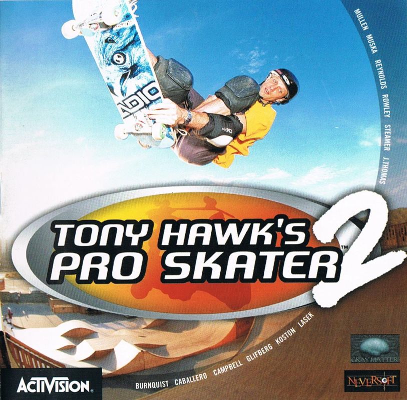 Tony Hawk's Pro Skater 2 cover or packaging material - MobyGames