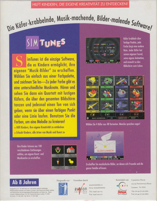 SimTunes cover or packaging material - MobyGames