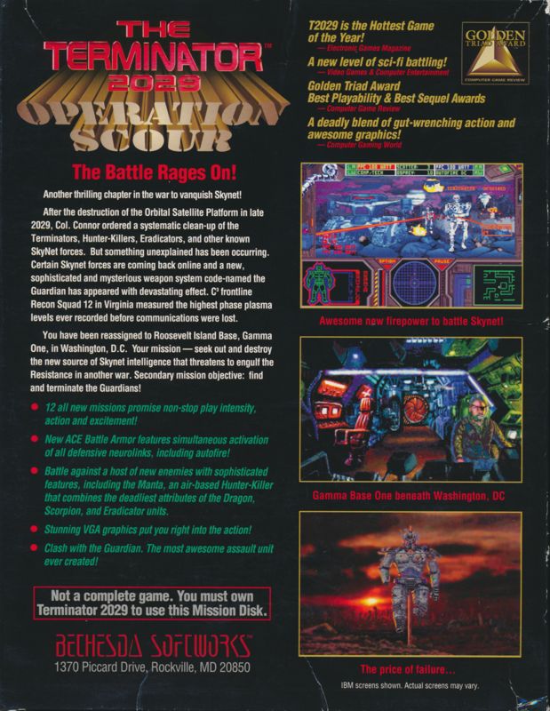 The Terminator 2029: Operation Scour cover or packaging material ...