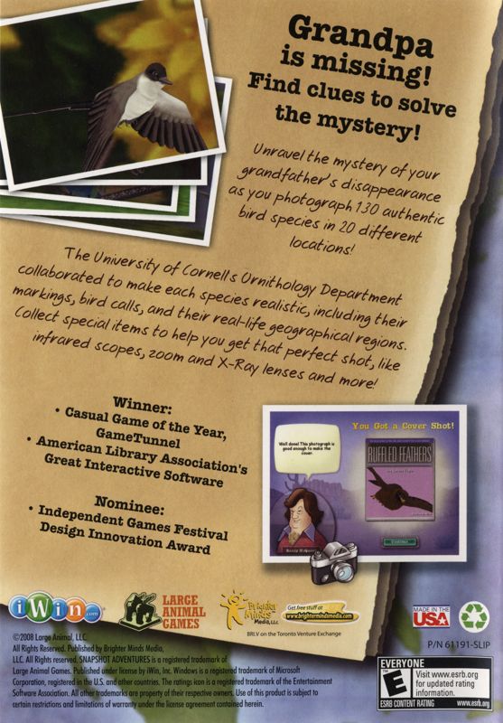 Snapshot Adventures: Secret of Bird Island cover or packaging material ...