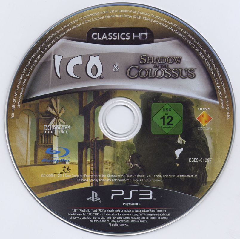 The Ico & Shadow of the Colossus Collection cover or packaging material ...