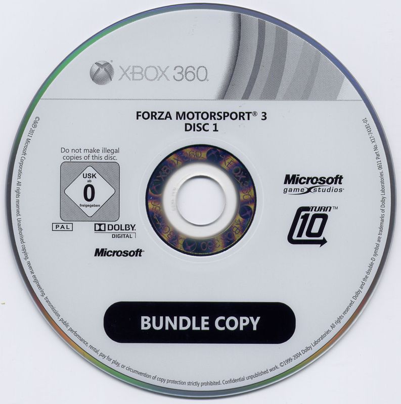 Forza Motorsport 3 cover or packaging material - MobyGames