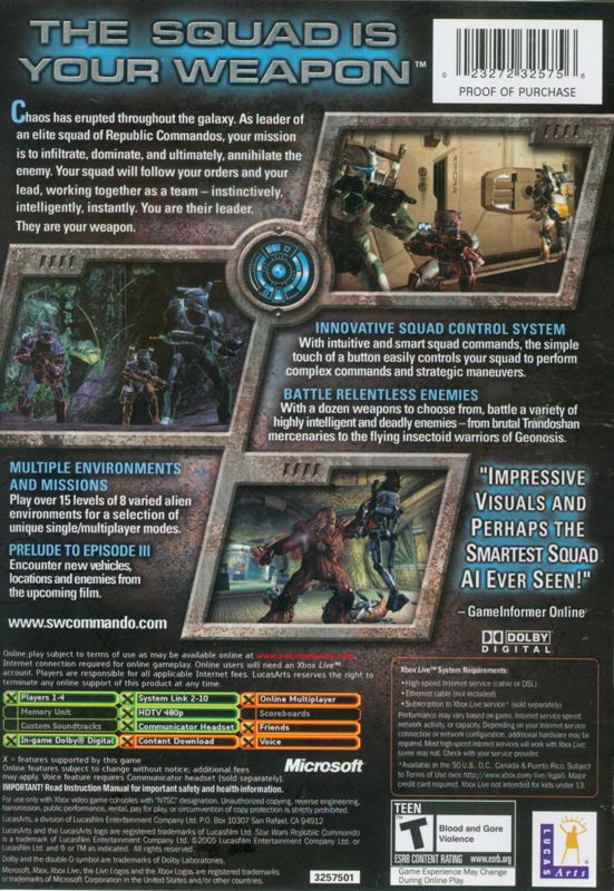 Star Wars: Republic Commando cover or packaging material - MobyGames