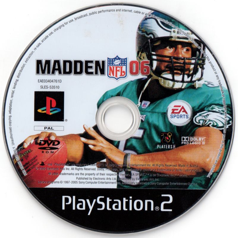Madden NFL 06 cover or packaging material - MobyGames