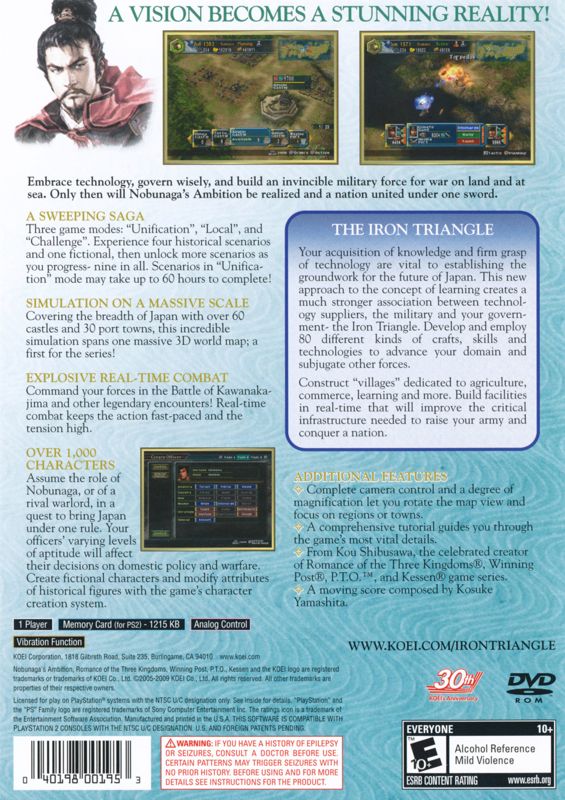 Nobunaga's Ambition: Iron Triangle cover or packaging material - MobyGames