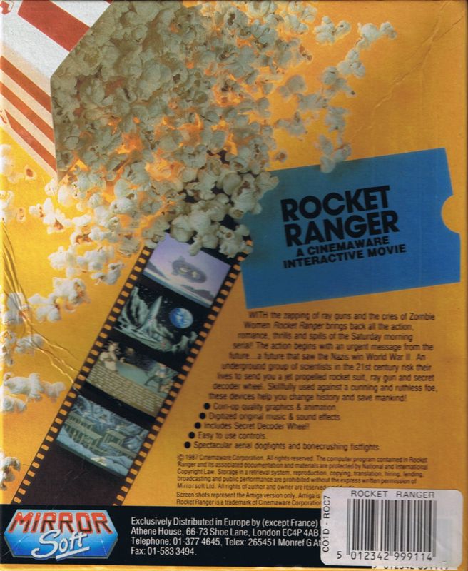 Rocket Ranger cover or packaging material - MobyGames