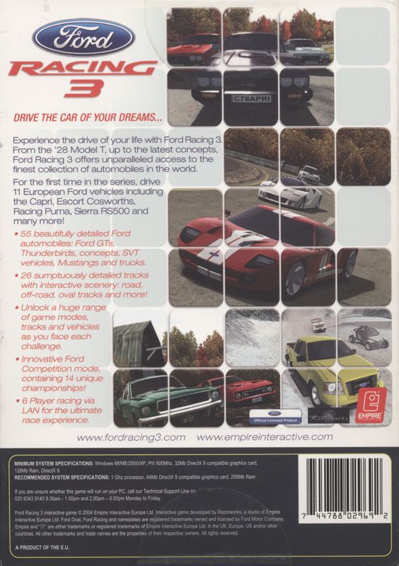 Ford Racing 3 cover or packaging material - MobyGames